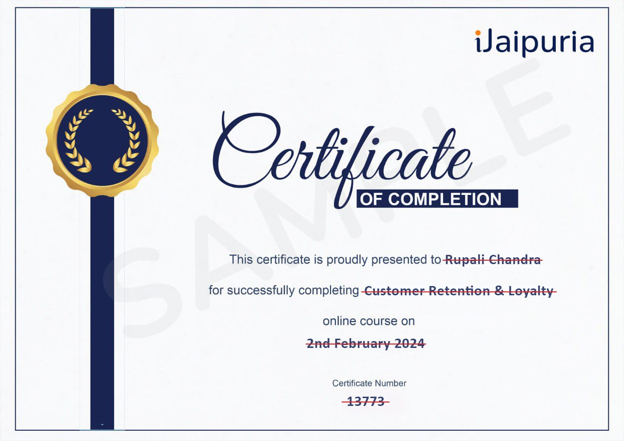 Customer Retention and Loyalty ijaipuria-