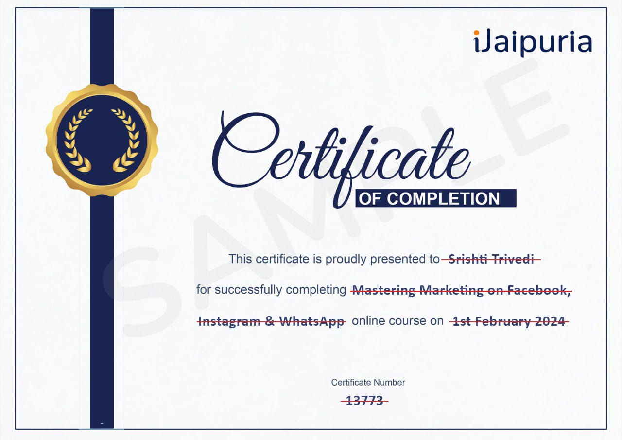 Mastering Marketing on Facebook, Instagram and WhatsApp ijaipuria-